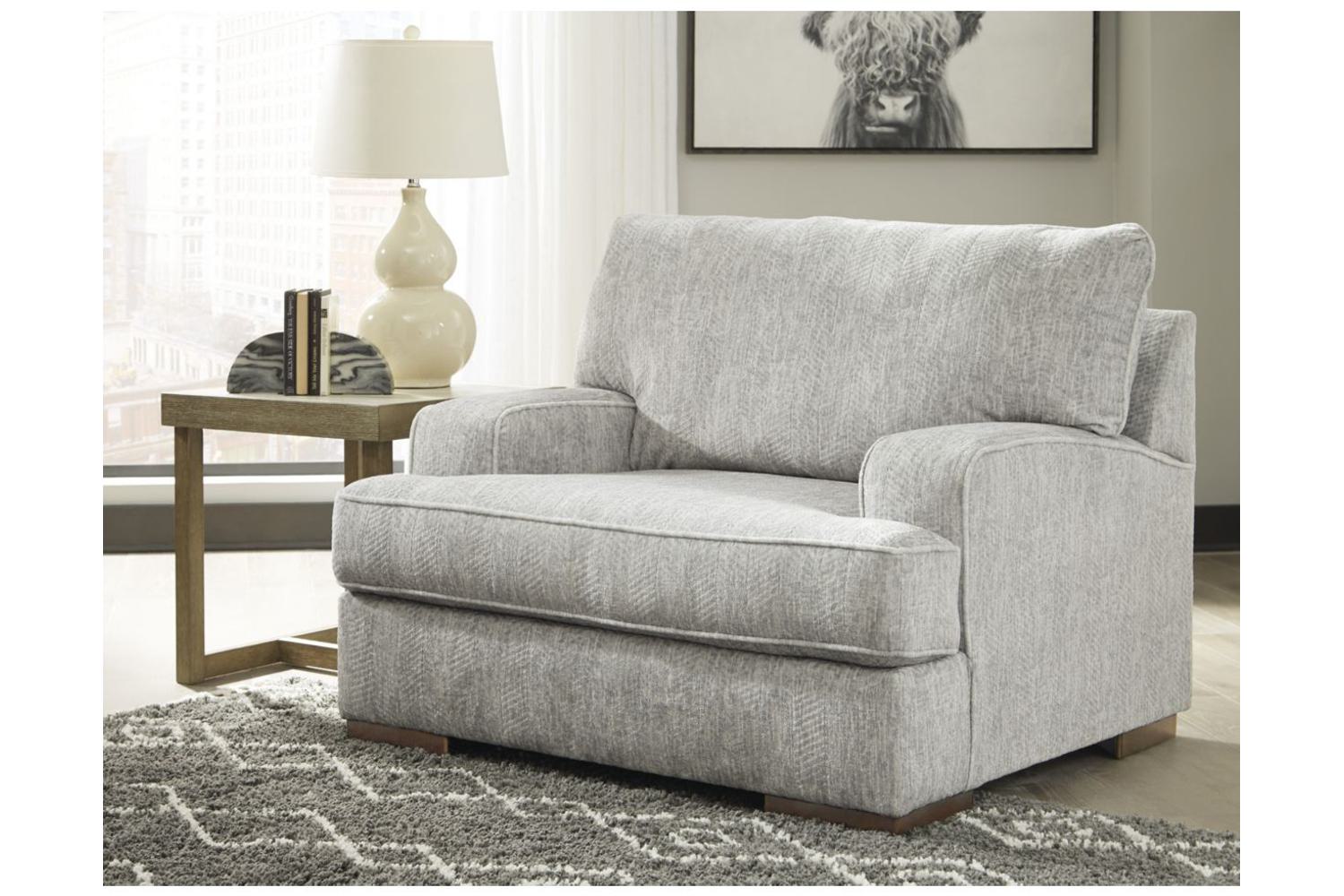 Mercado Pewter Oversized Chair - Georgia Furniture Mart