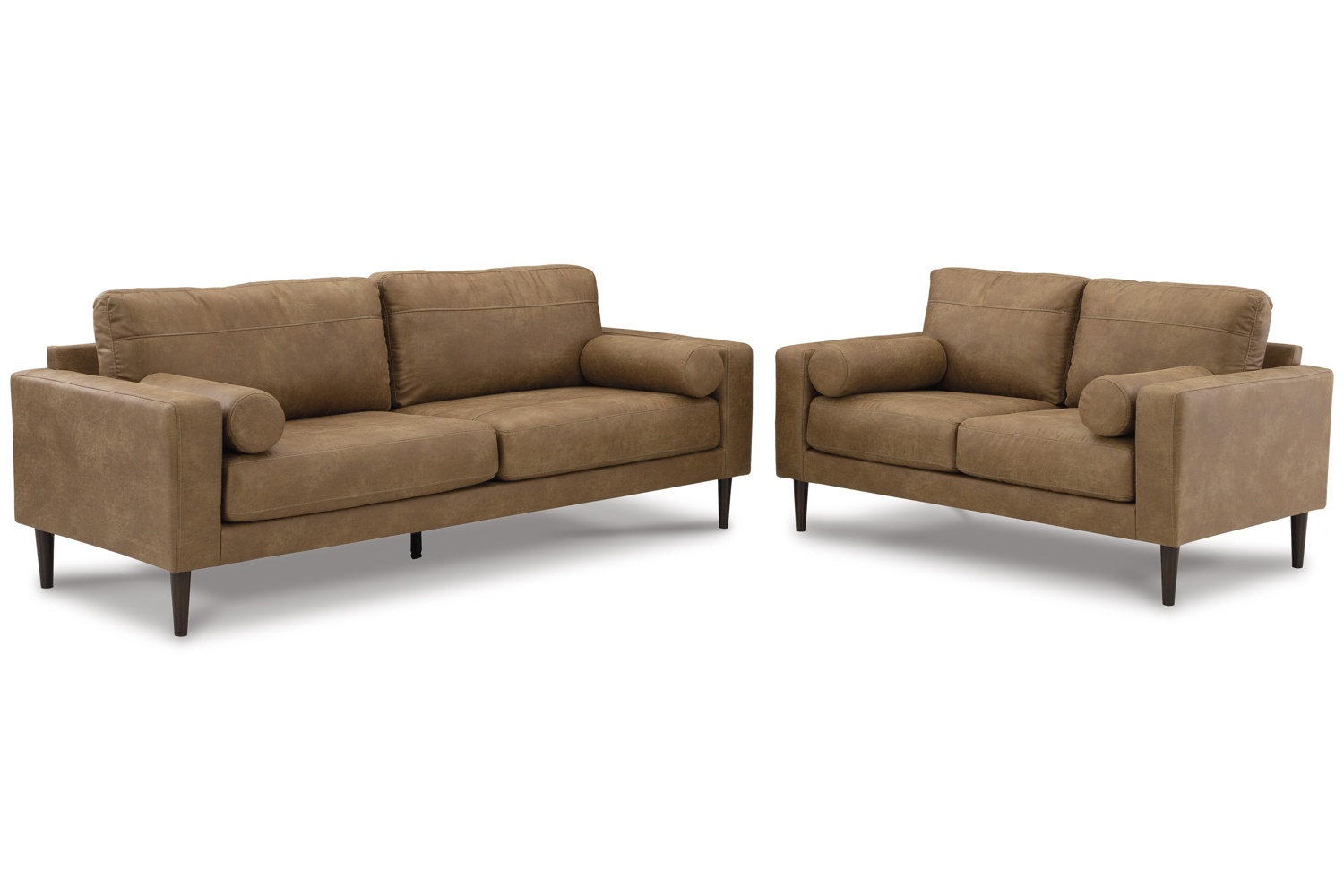Telora Caramel 2 Piece Sofa And Loveseat Set - Georgia Furniture Mart