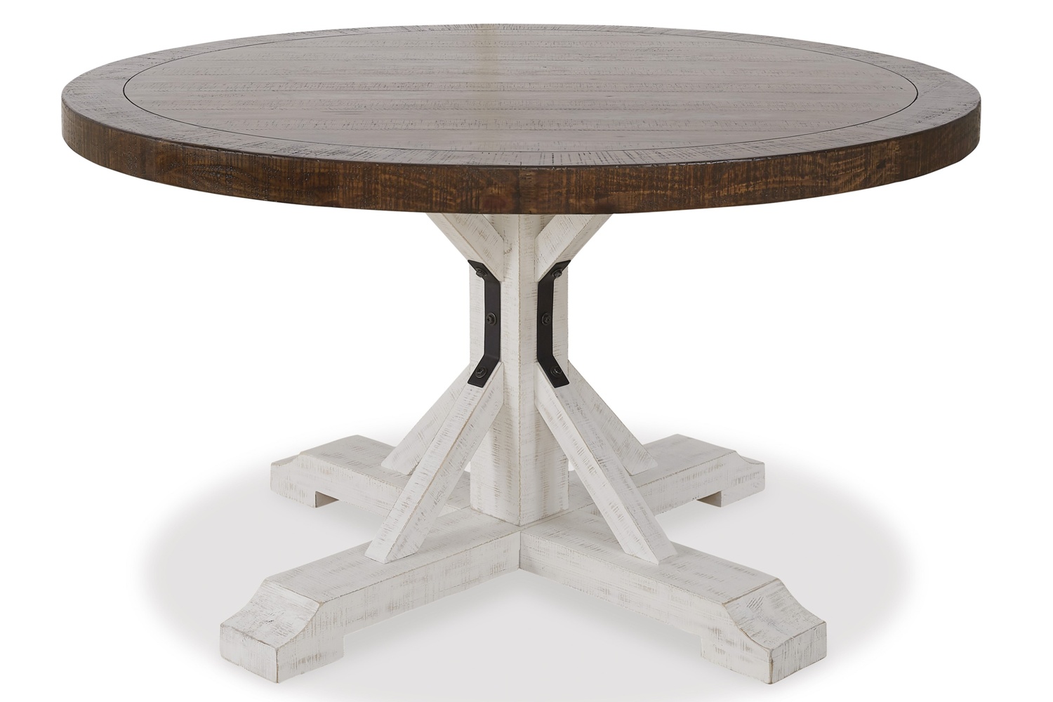 Valebeck Two-Tone Round Dining Table - Georgia Furniture Mart