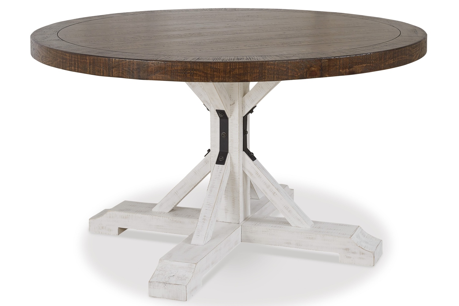 Valebeck Two-Tone Round Dining Table - Georgia Furniture Mart