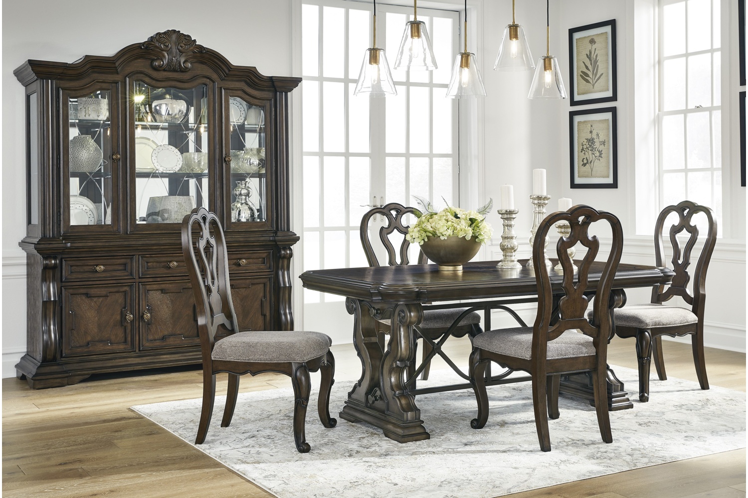 Maylee Brown 5 Piece Dining Set - Georgia Furniture Mart