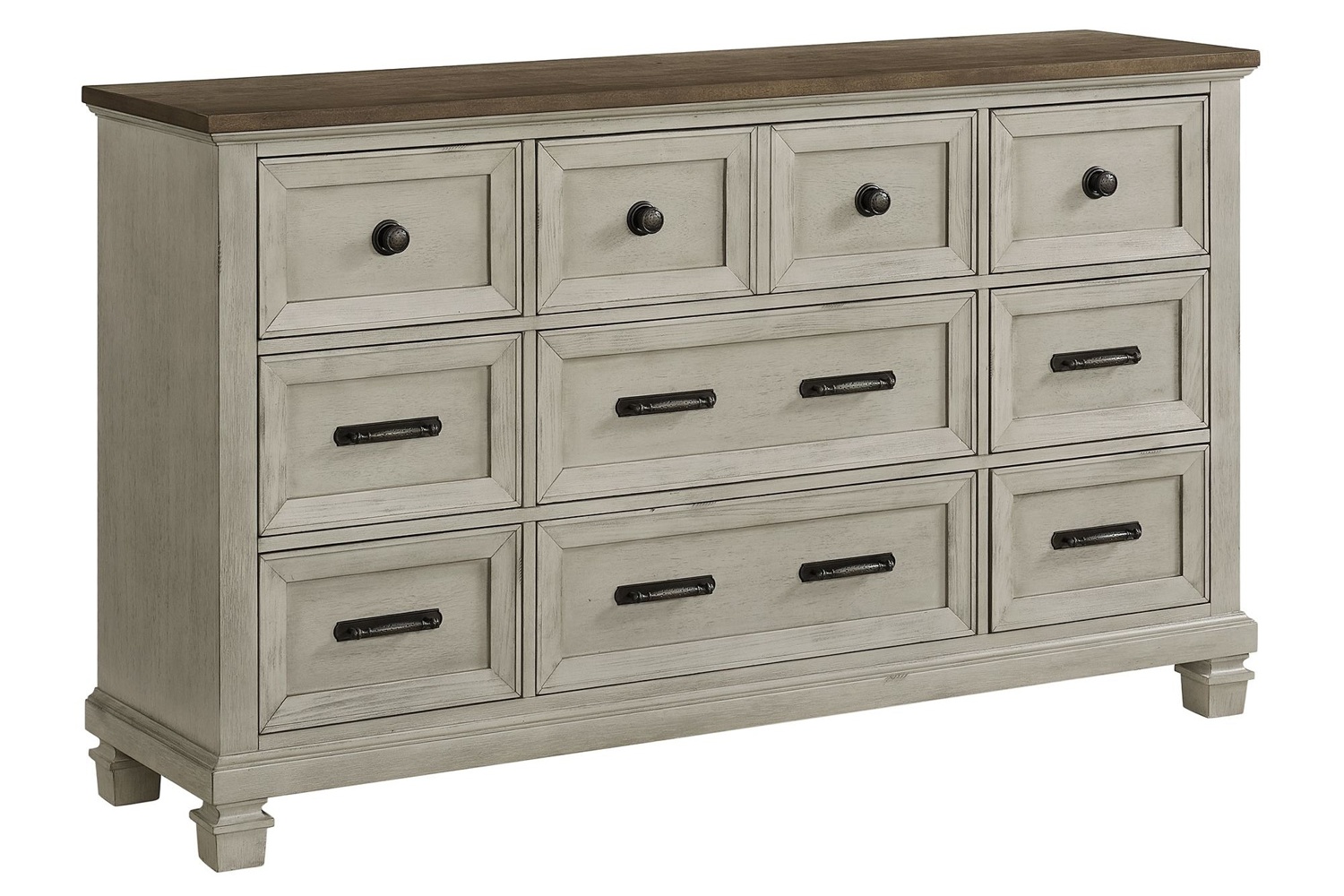 Farmington Washed Stone 9-Drawer Dresser - Georgia Furniture Mart