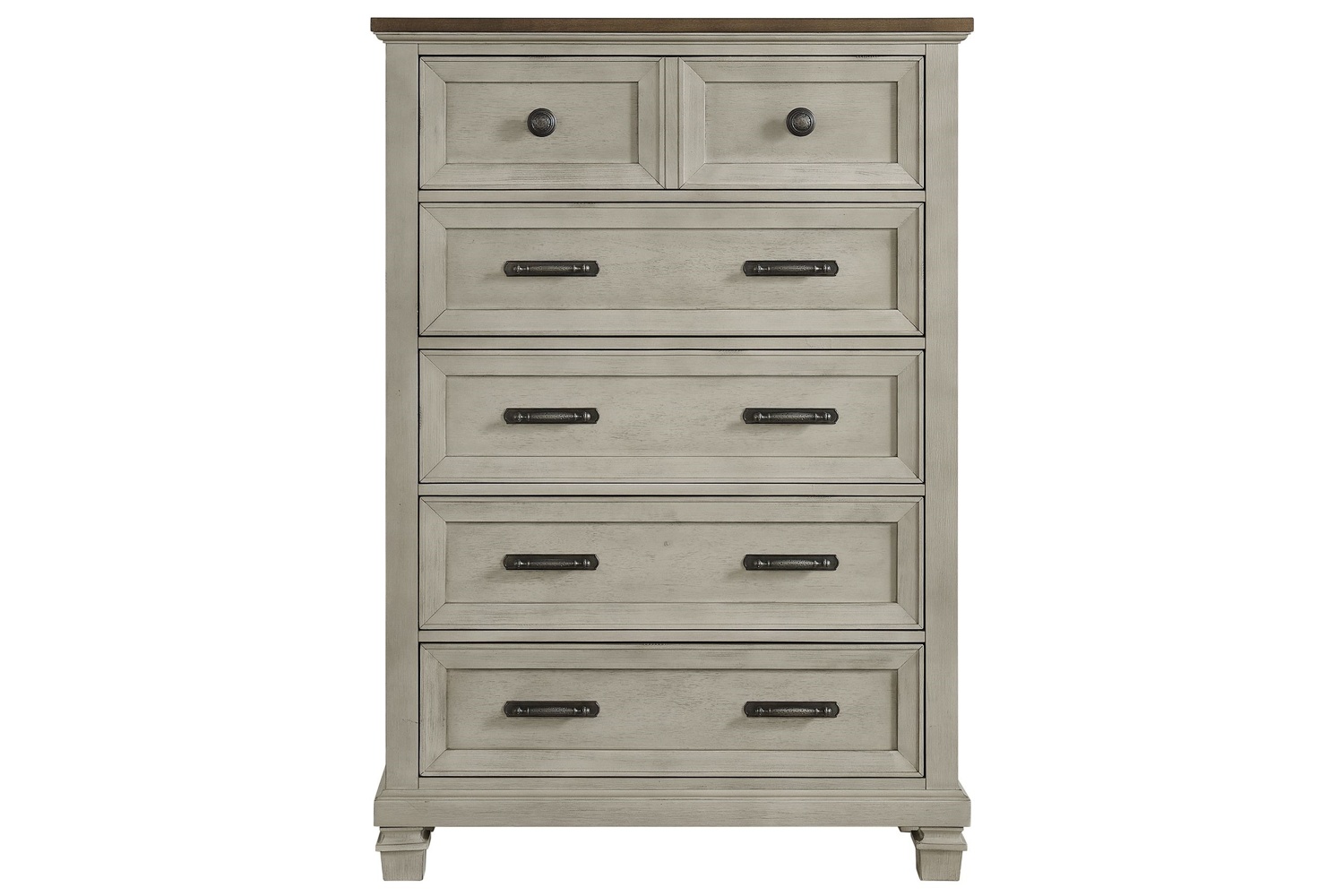 Farmington Washed Stone Queen 5 Piece Bedroom Set - Georgia Furniture Mart