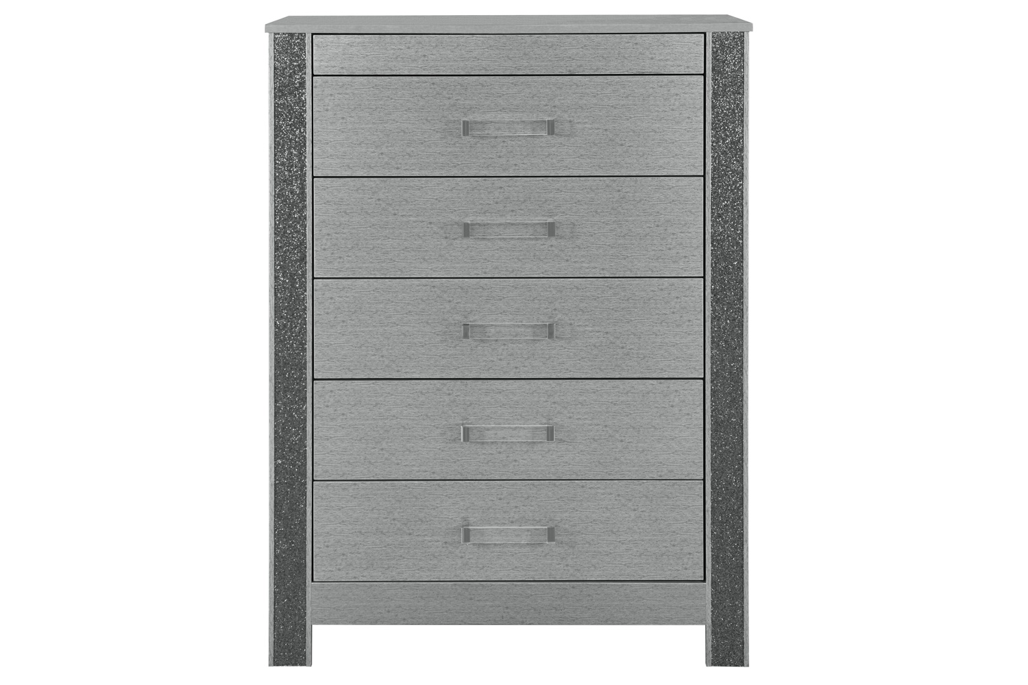 Logan Silver King 5 Piece Bedroom Set With LED And Speakers - Georgia ...
